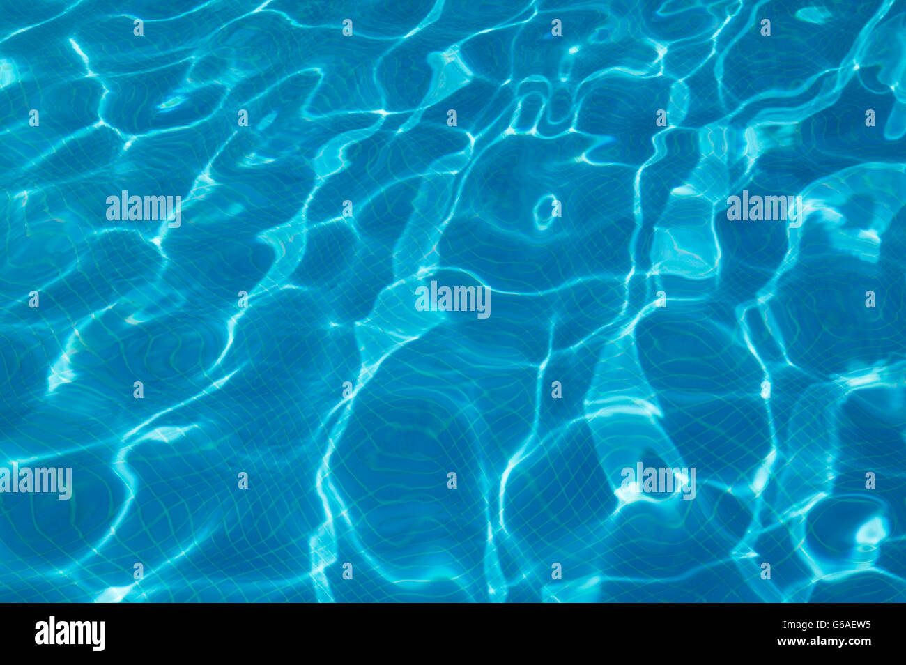 Pool water reflection in blue tone. Horizontal format Stock Photo - Alamy