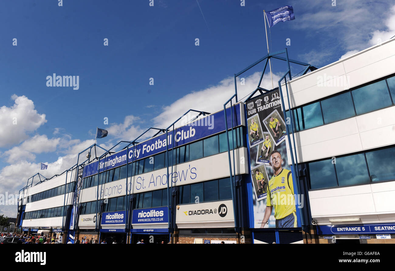 General view of St Andrew's Stadium, home of Birmingham City Stock ...