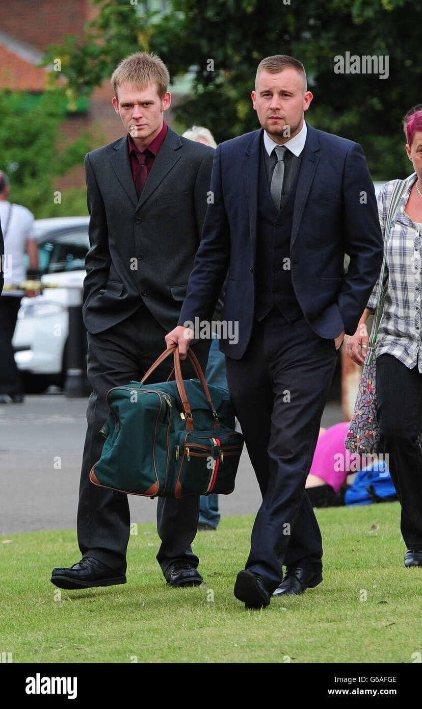 Luke Carey, 24 (left) arrives at York Crown Court where he will be ...