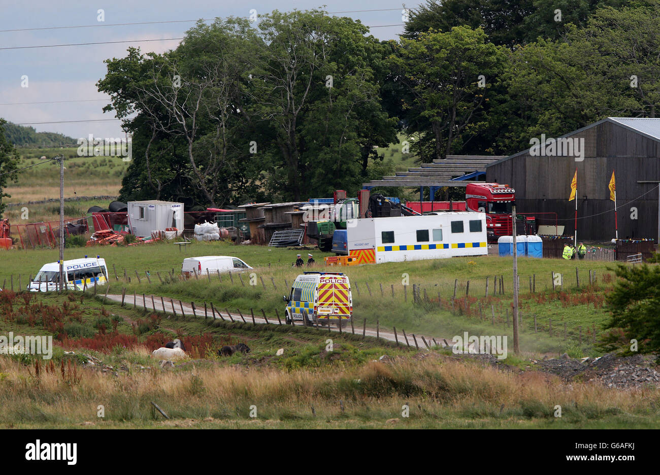 Two dead in farm shooting Stock Photo - Alamy