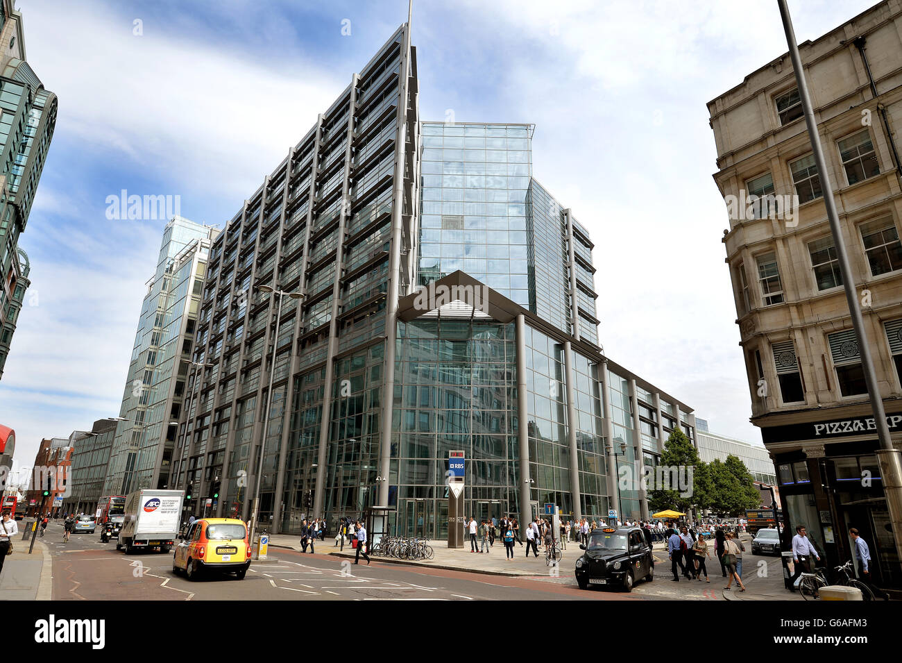 The headquarters of rbs royal bank of scotland in bishopsgate hi-res ...