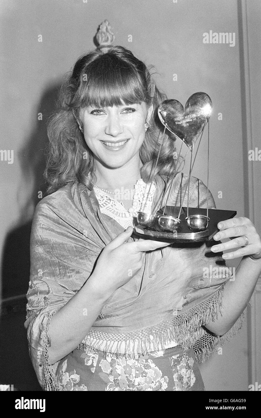 Actress Helen Mirren Black and White Stock Photos & Images - Alamy