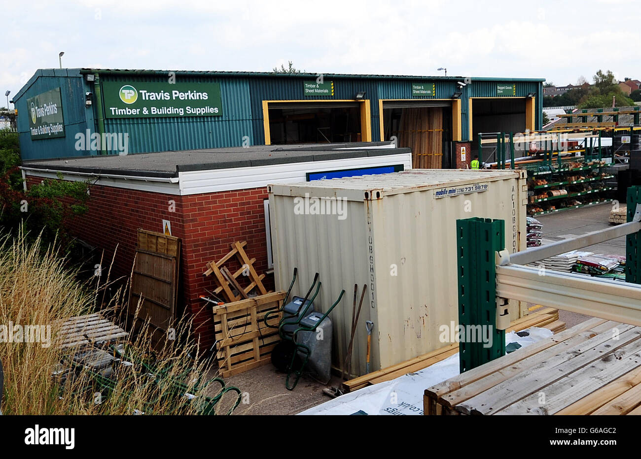 Travis Perkins stock. General view of a Travis Perkins store in ...