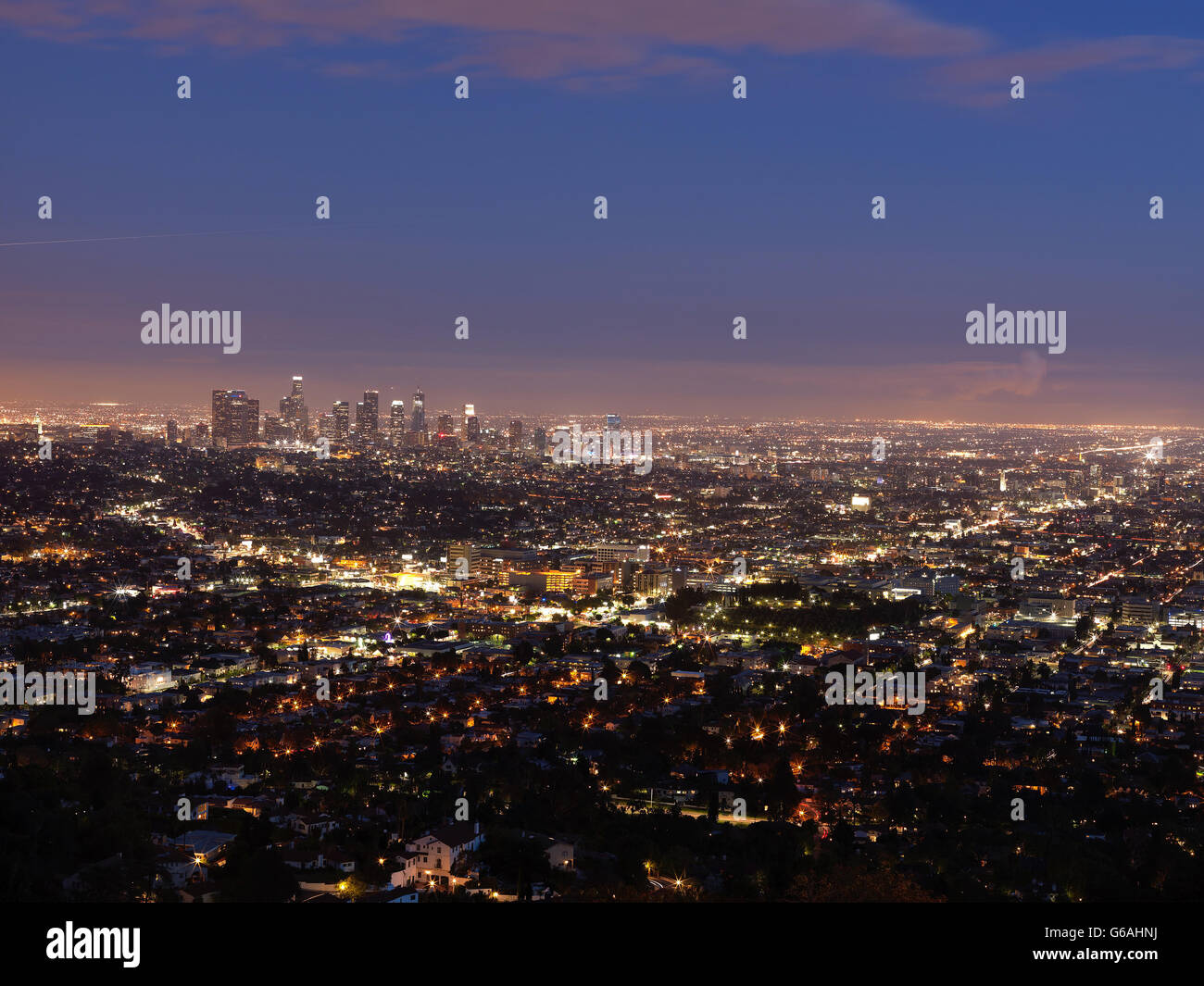 Beautiful view of Los Angeles city from hill Stock Photo - Alamy