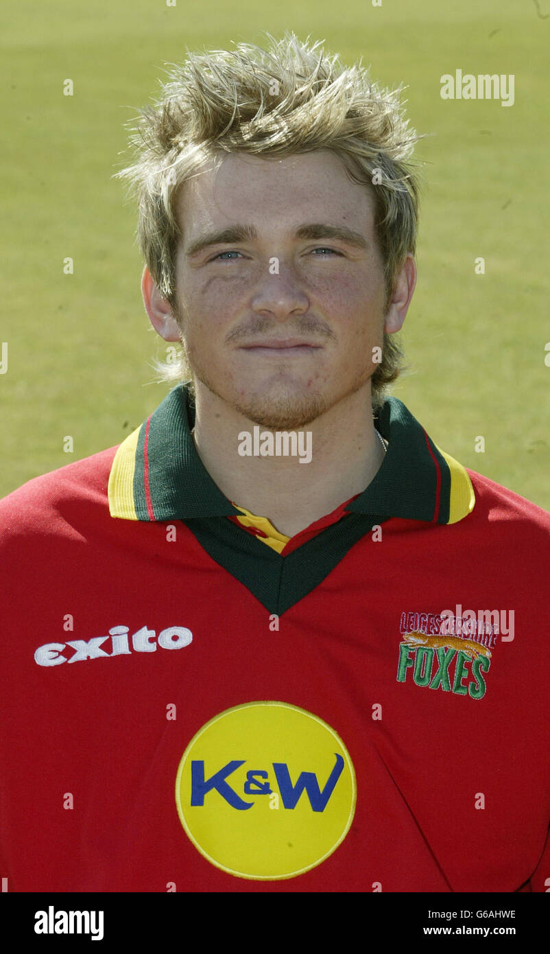 Leicestershire cricket player john maunders hi-res stock photography ...