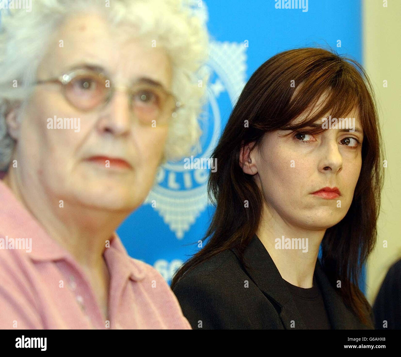 The mother and sister of murdered schoolteacher hi-res stock ...