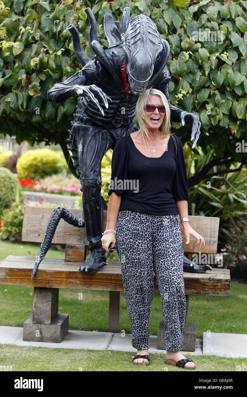 a Si-Fi enthusiast dressed as the alien from the iconic science fiction ...