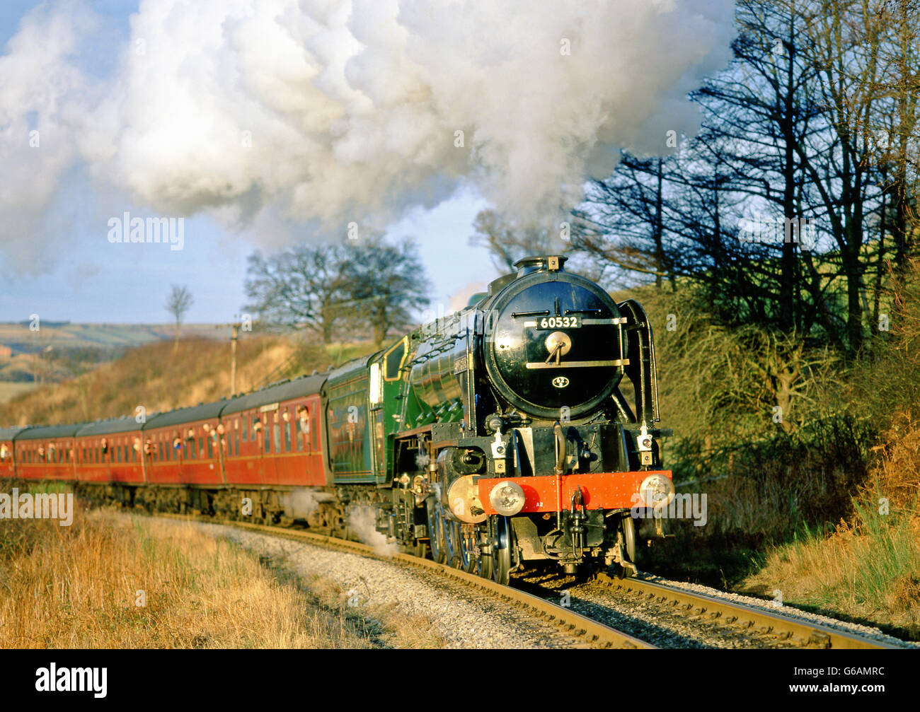 A2 Pacific No 60532 Blue Peter at Green End, North Yorkshire Moors ...