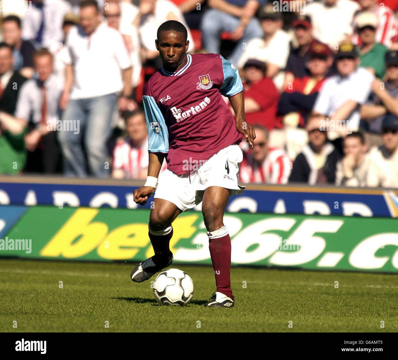 Jermain Defoe in action for West Ham against Southampton during their ...