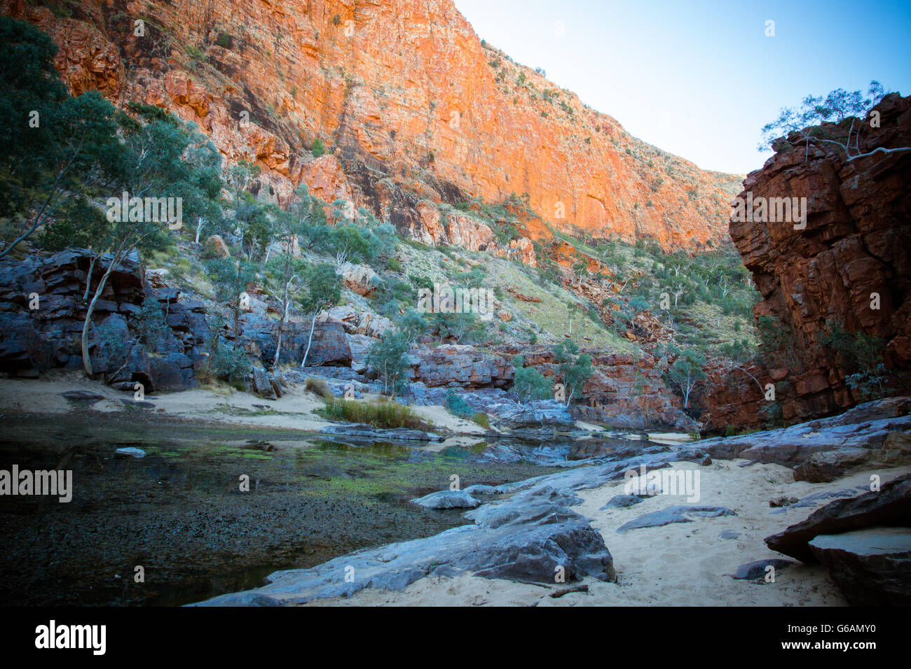 The impressive views of Ormiston Gorge in the West MacDonnell Ranges in ...