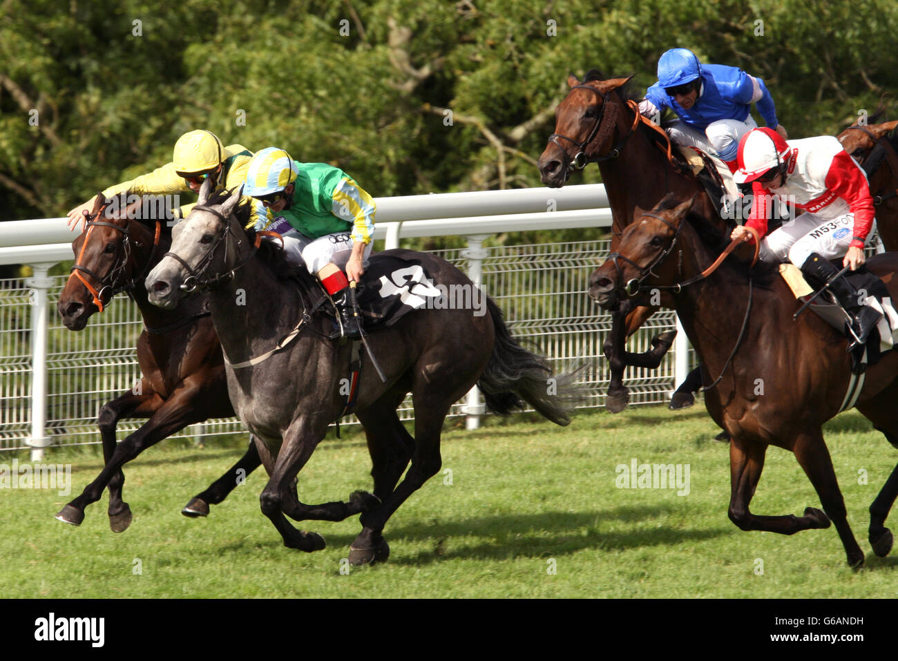 Horses run in the Betfred TV Oak Tree Stakes during day four of the ...