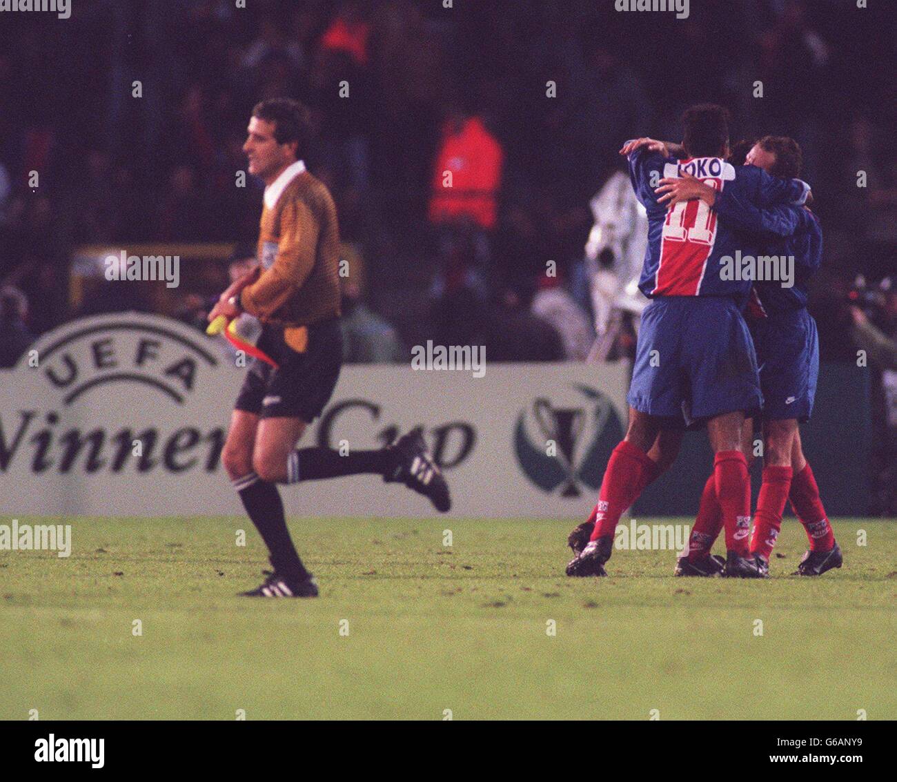 UEFA 1996 EUROPEAN CUP WINNERS CUP FINAL - PARIS ST GERMAIN v RAPID ...