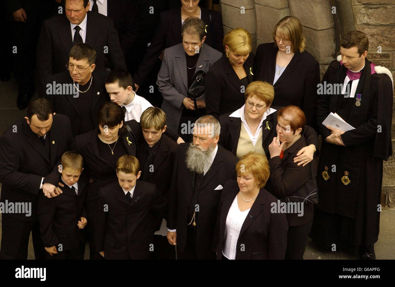 The family of Lance Corporal Barry "Baz" Stephen gather outside St John ...