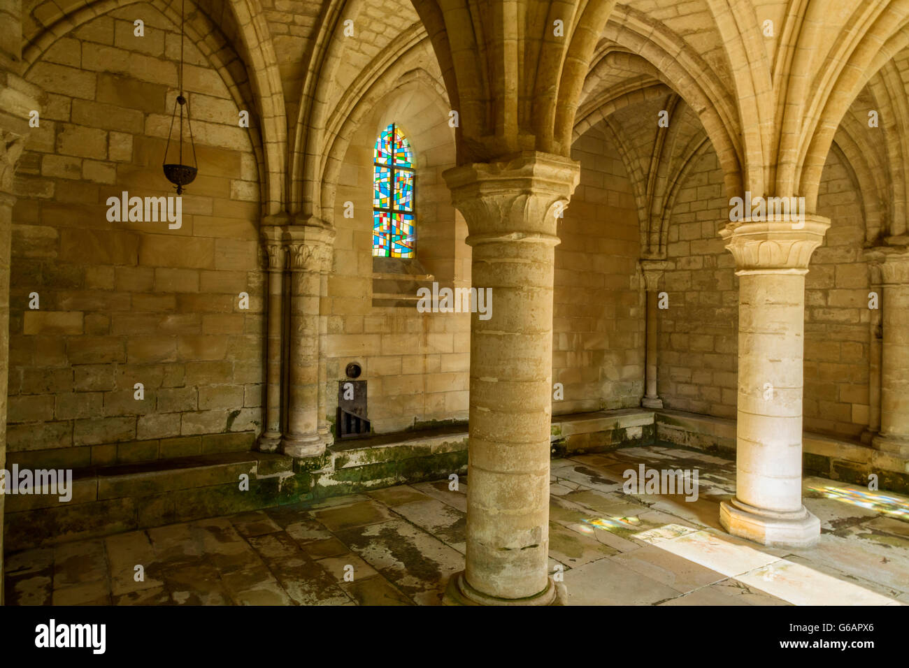 the chapter house, Saint Jean au Bois, forest of Compiegne, Oise ...