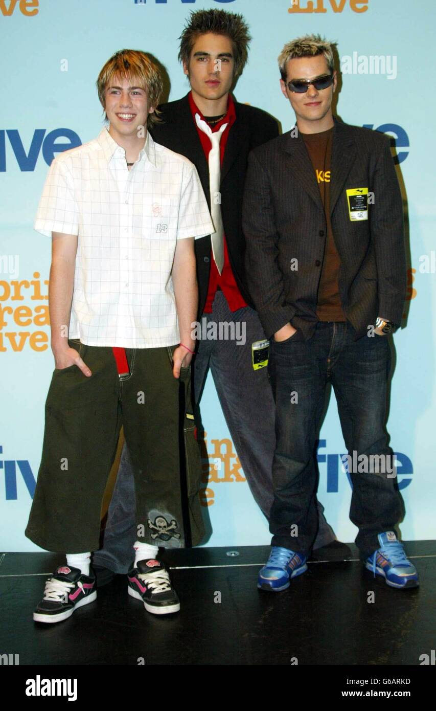 Busted pose in the media room at Ocean in Hackney, where they were part ...