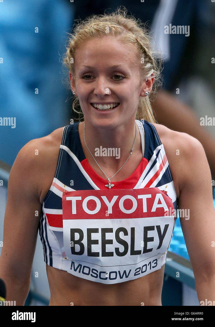 Great Britain's Meghan Beesley following the women's 400metres hurdles ...