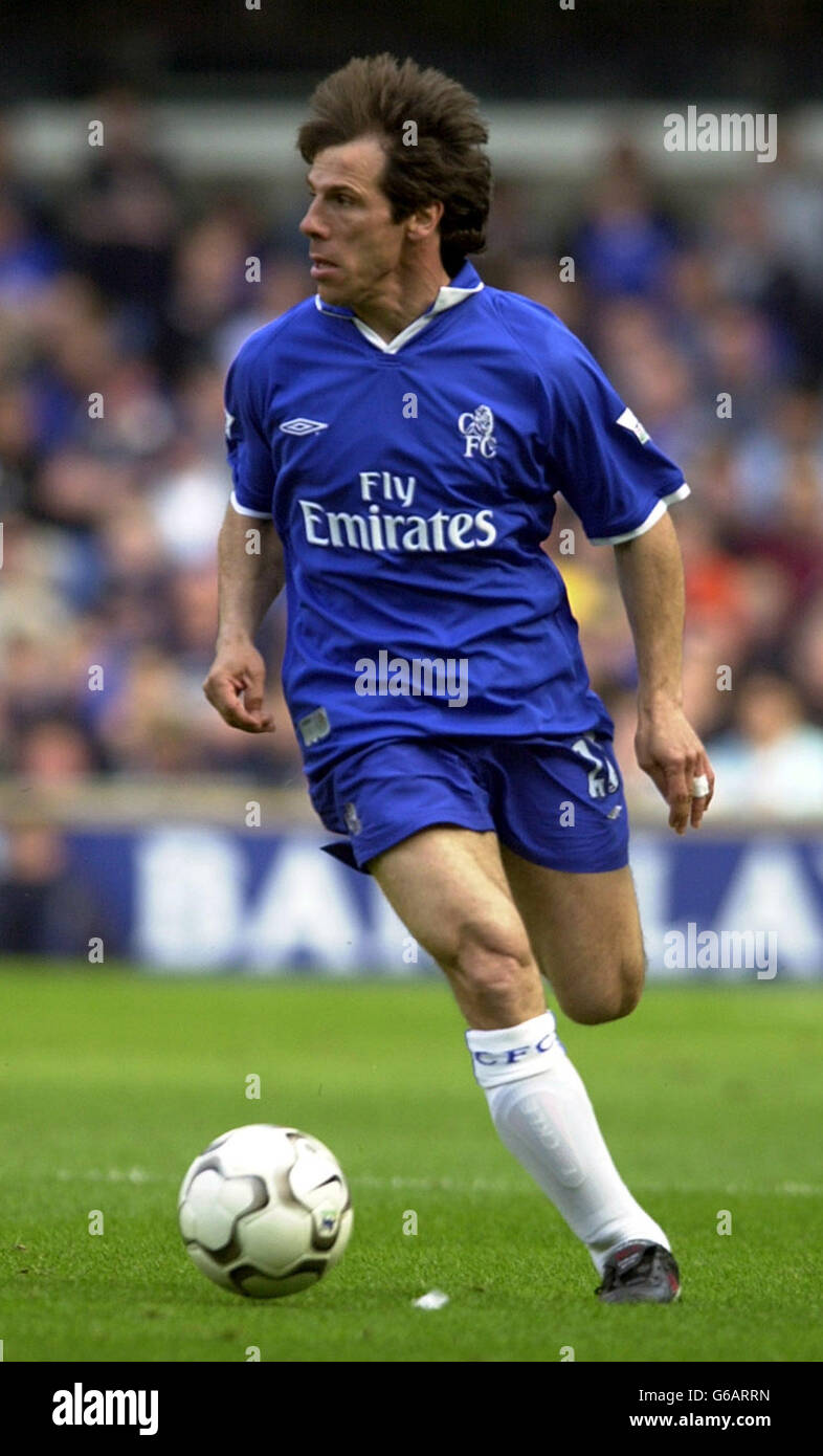 Chelsea forward Gianfranco Zola in action during the Premiership match ...