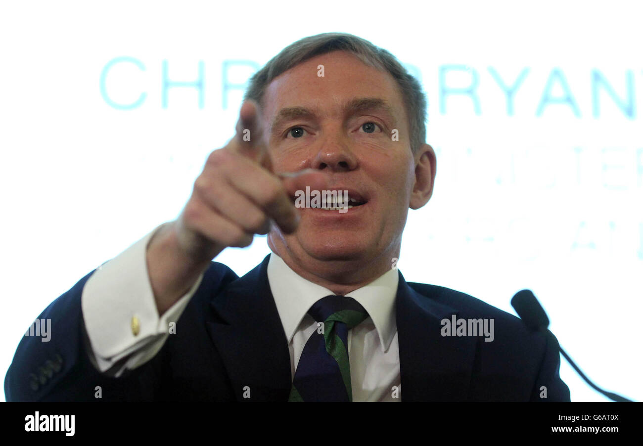 Labour Shadow Immigration Minister Chris Bryant makes a speech and ...