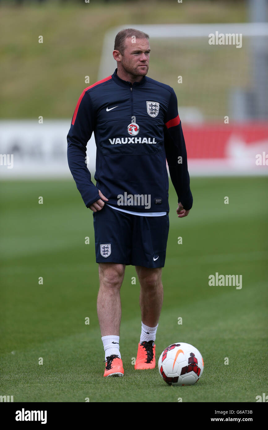 England's Wayne Rooney during the training session at St George's Park ...