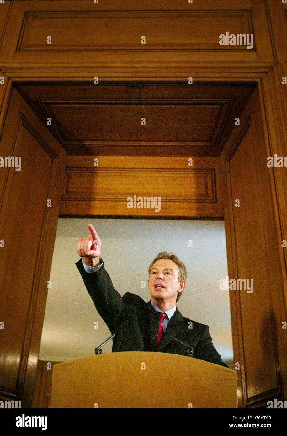 Blair Press Briefing Stock Photo - Alamy