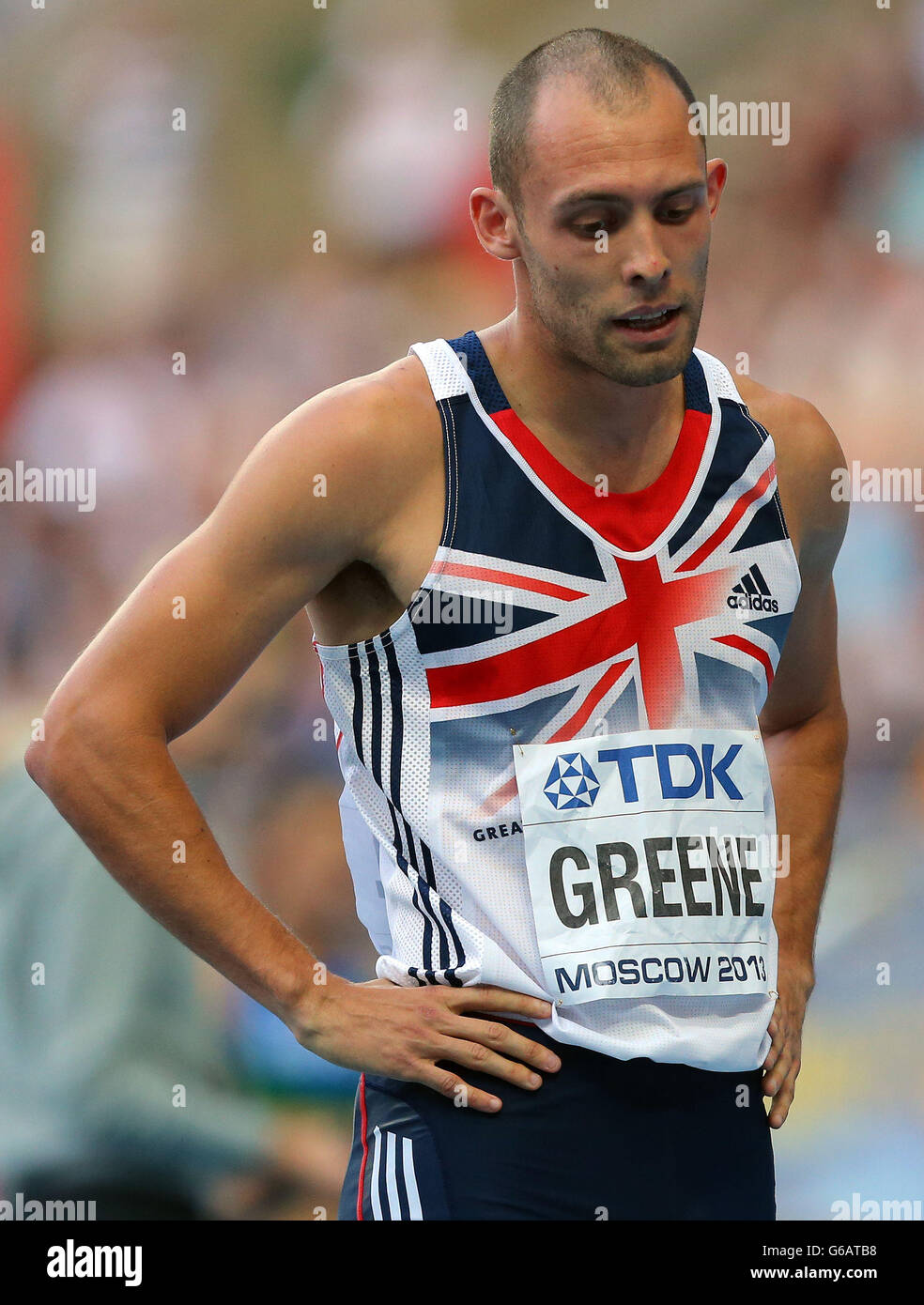 Great Britain's Dai Greene after competing in the men's 400metre ...