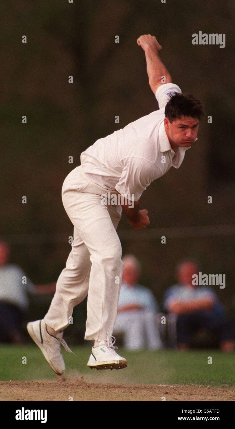 Cricket british universities v kent martin mccague hi-res stock ...