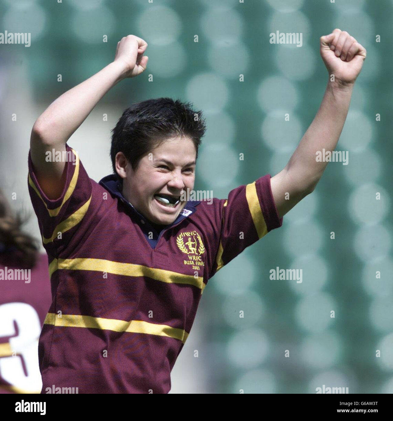 UWIC's Naomi Thomas celebrates at the final whistle during British ...
