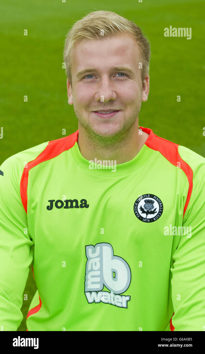 Partick Thistle's Scott Fox during the photocall at Firhill Stadium ...