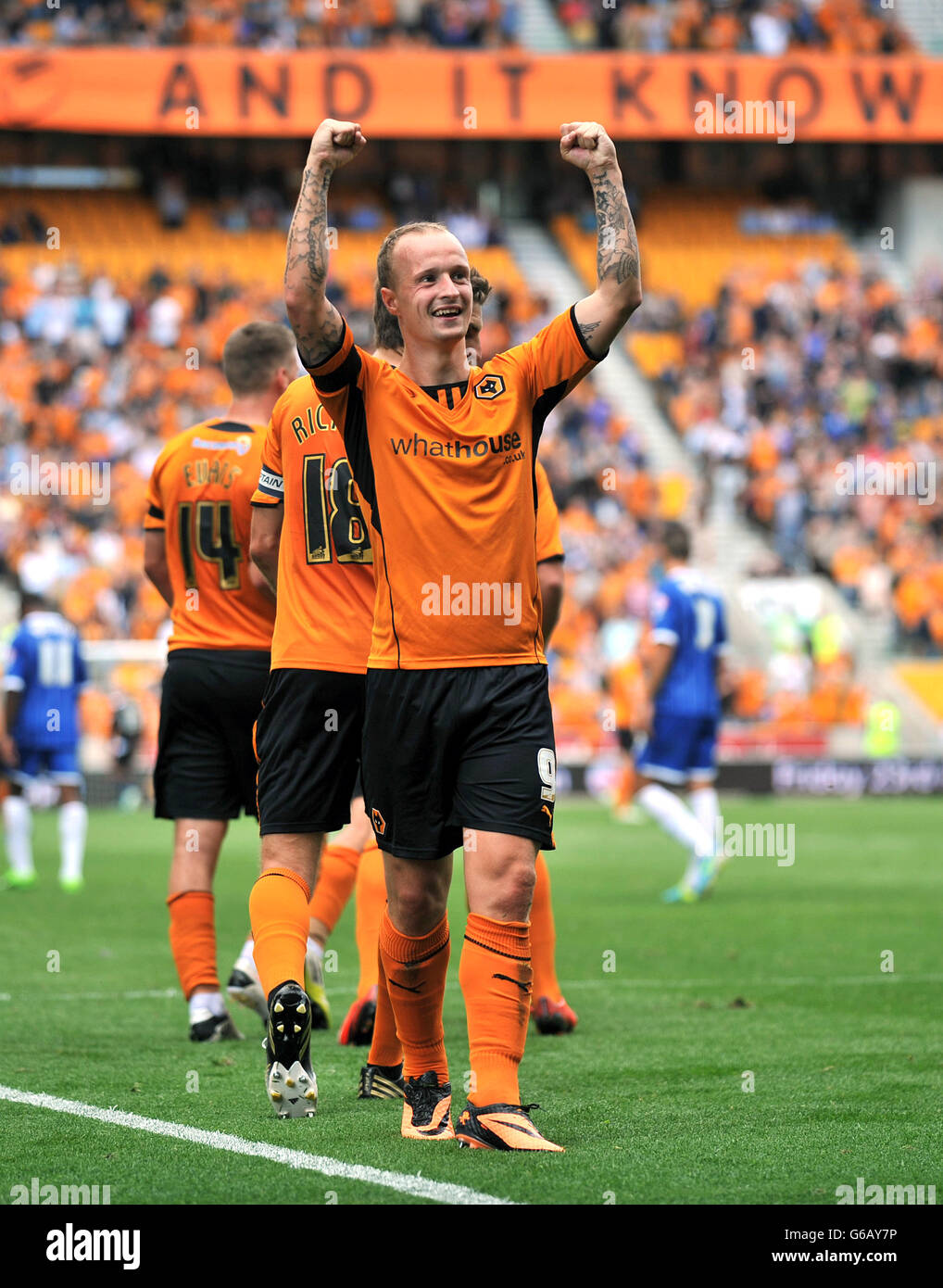 Wolverhampton Wanderers' Leigh Griffiths celebrates his 2nd & Wolves ...