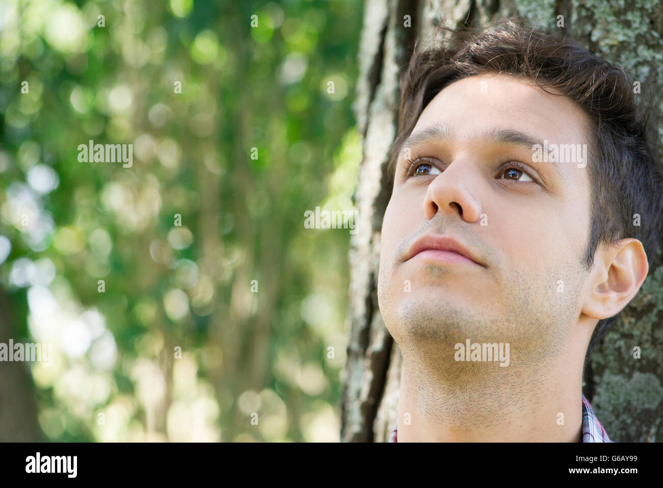 Man enjoying nature Stock Photo - Alamy