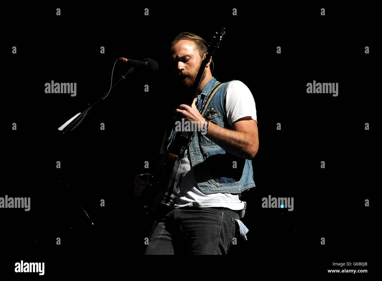 Kings of Leon lead singer Caleb Followill performs on the Virgin Media ...