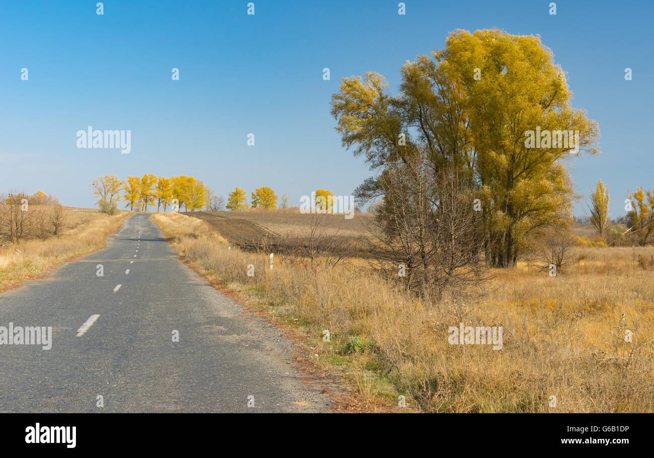 Empty rural road in hi-res stock photography and images - Alamy