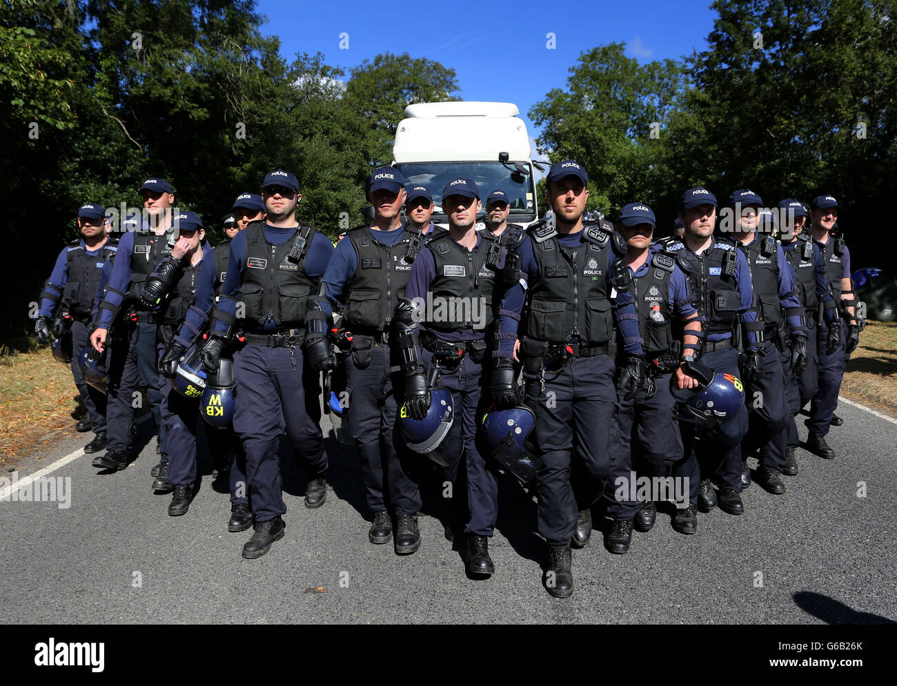 Police lorry general view gv hli wip hi-res stock photography and ...