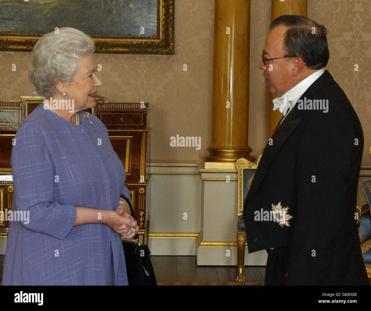 Britain's Queen Elizabeth II receives the Ambassador of Guatemala ...