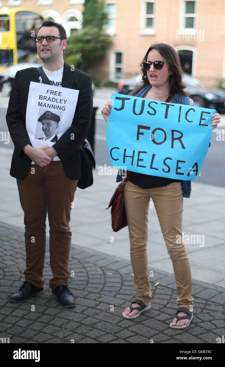 Free Bradley Manning demonstration Stock Photo - Alamy