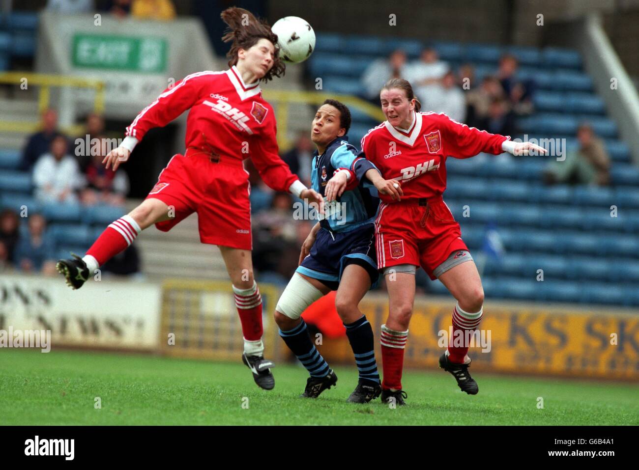 Hope Powell, Croydon holds off Liverpool's Sammy Hayward as Leanne ...