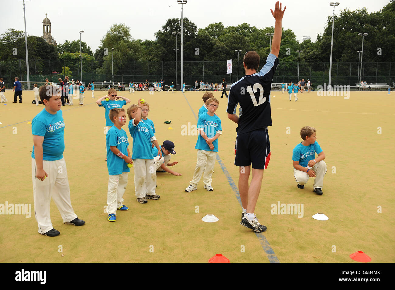 Children partake in kennington cricket festival hi-res stock ...