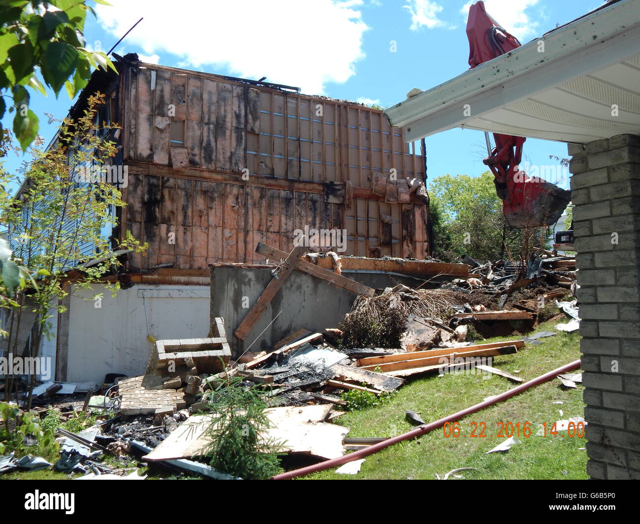 House fire in Elliot Lake On. Canada caused by a forgotten candle left ...