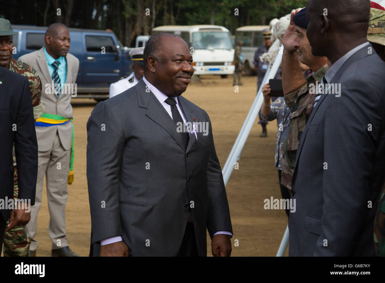 Ayemi, Gabon. 23rd June, 2016. Gabonian President Ali Bongo Ondimba ...