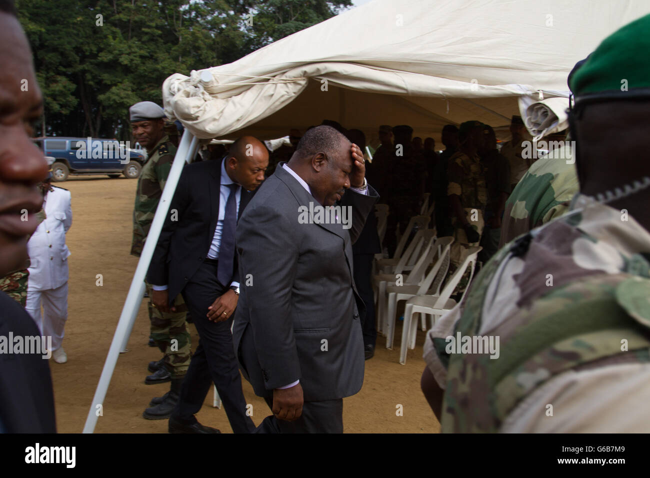 Ayemi, Gabon. 23rd June, 2016. Gabonian President Ali Bongo Ondimba ...