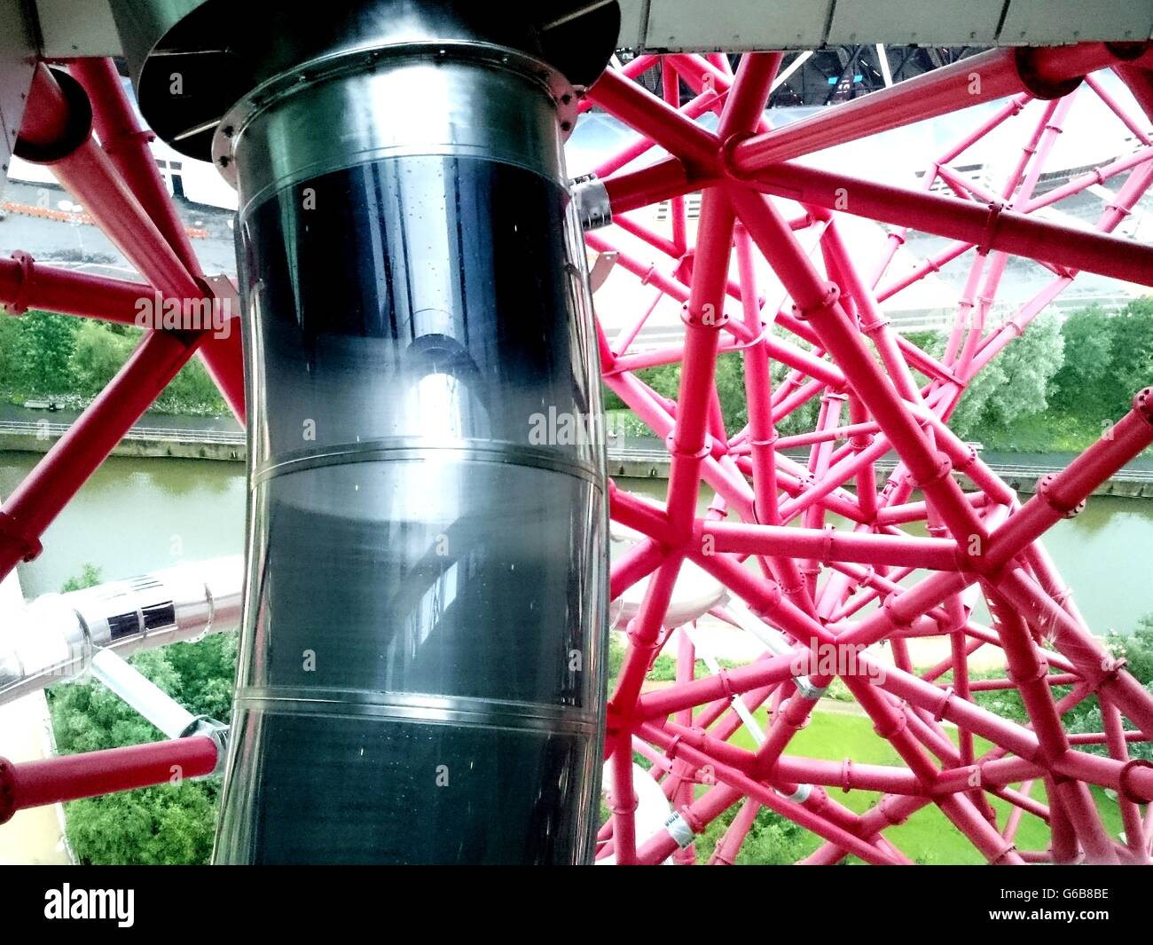 London, UK. 23rd June, 2016. The world's longest tunnel slide opened in ...