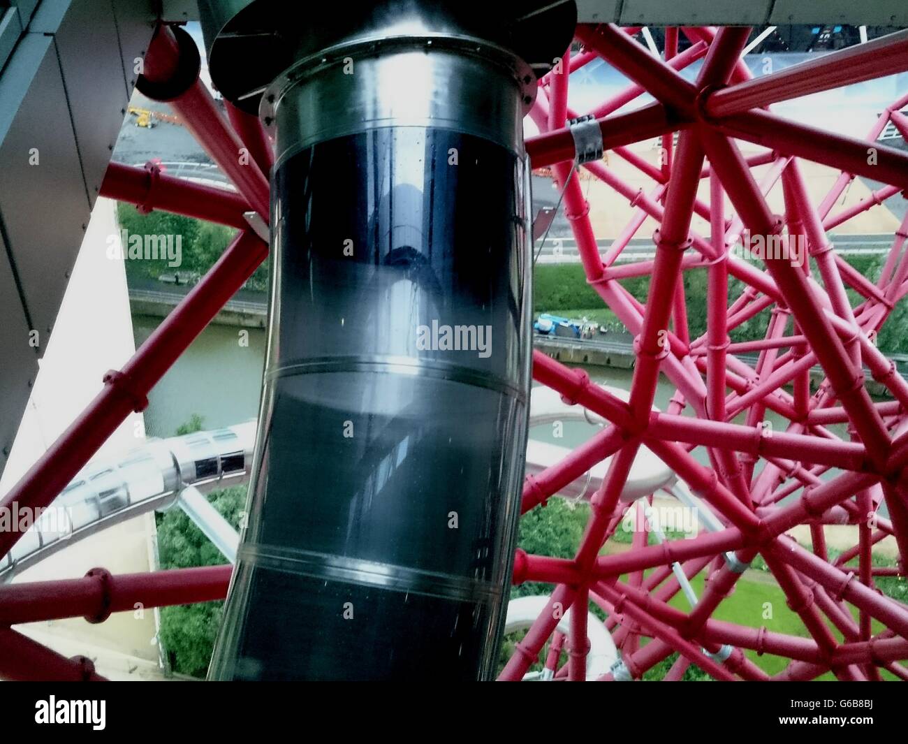 London, UK. 23rd June, 2016. The world's longest tunnel slide opened in ...