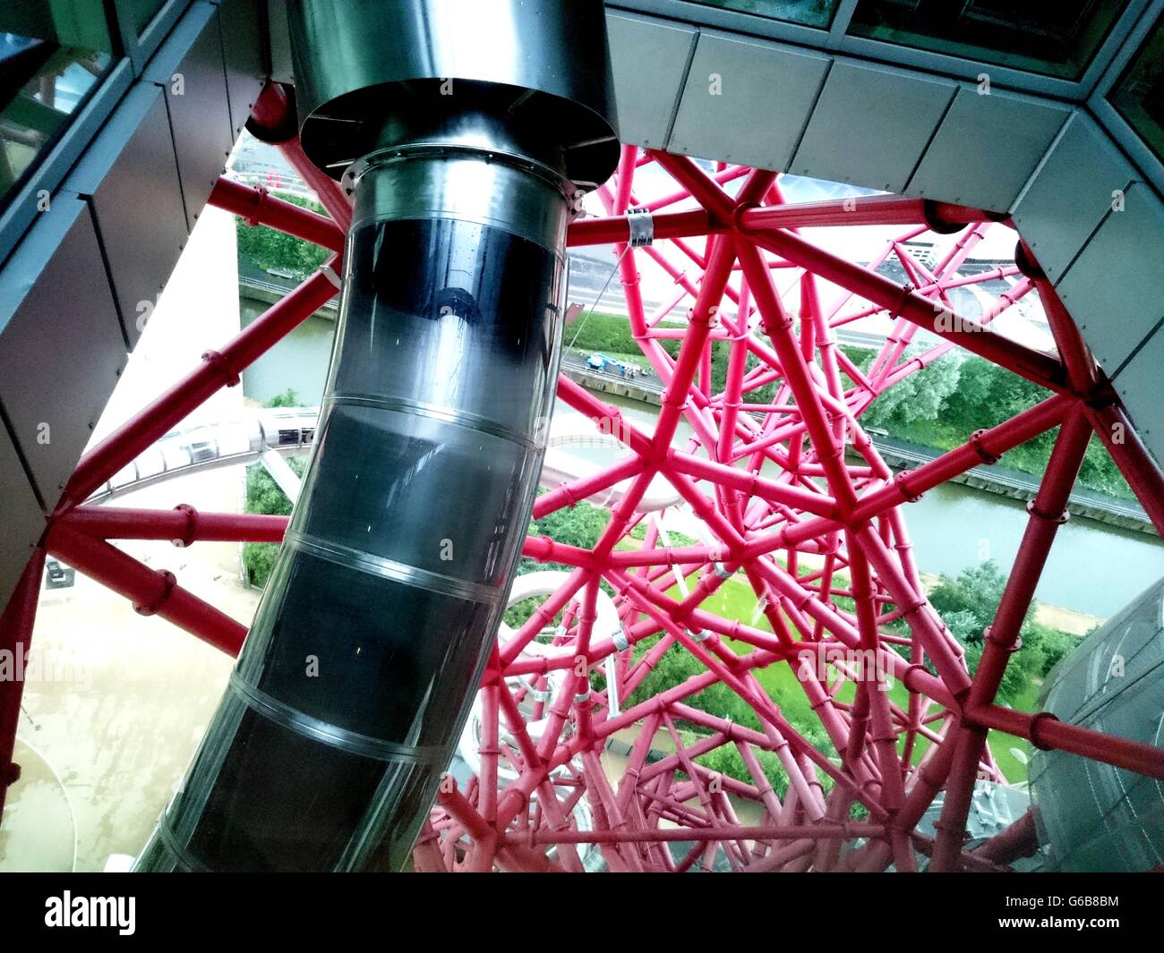 London, UK. 23rd June, 2016. The world's longest tunnel slide opened in ...