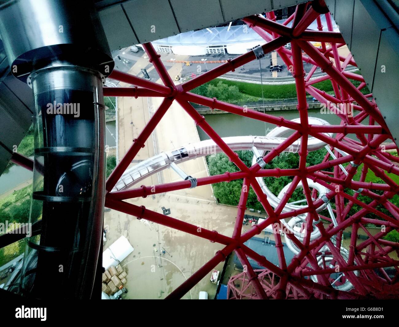 London, UK. 23rd June, 2016. The world's longest tunnel slide opened in ...