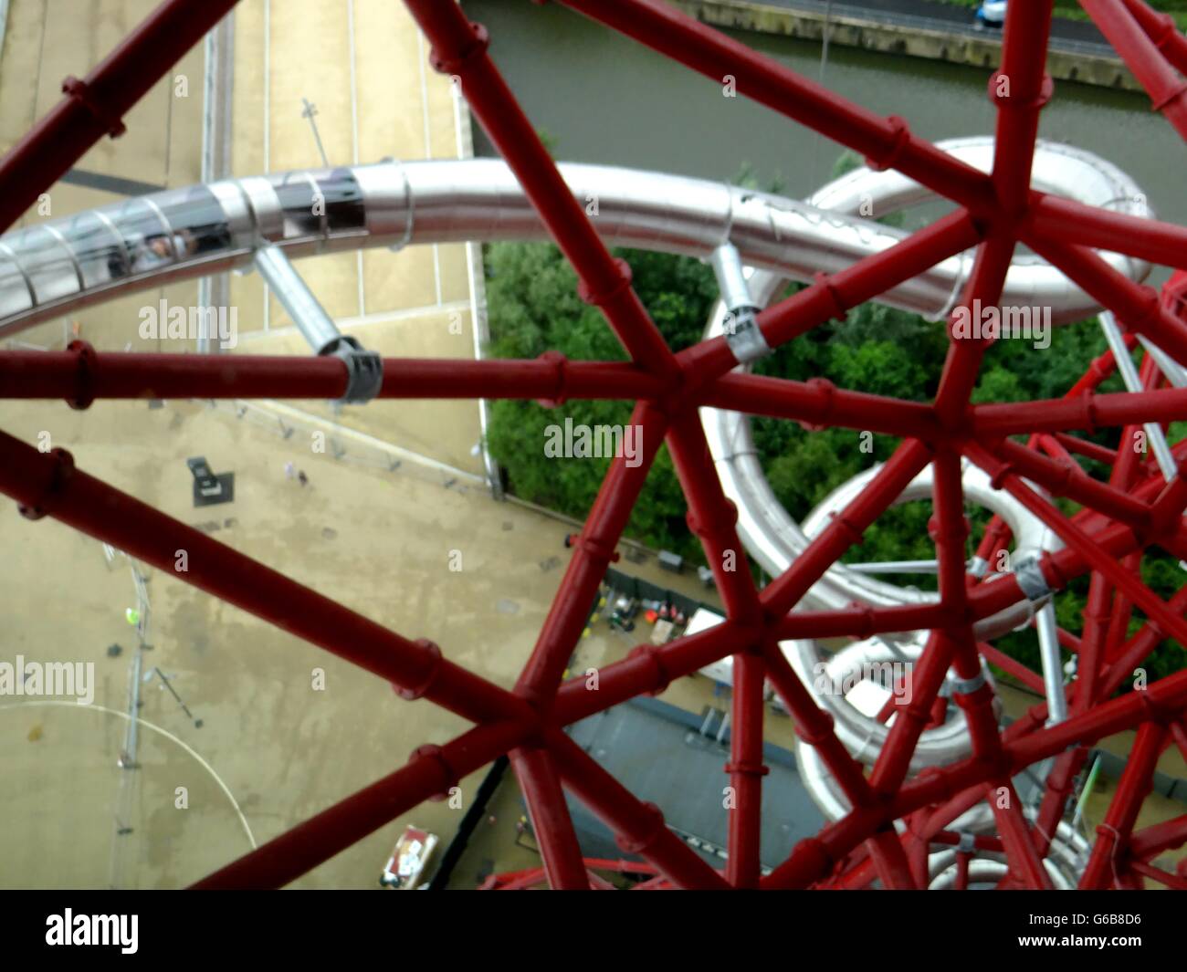 London, UK. 23rd June, 2016. The world's longest tunnel slide opened in ...