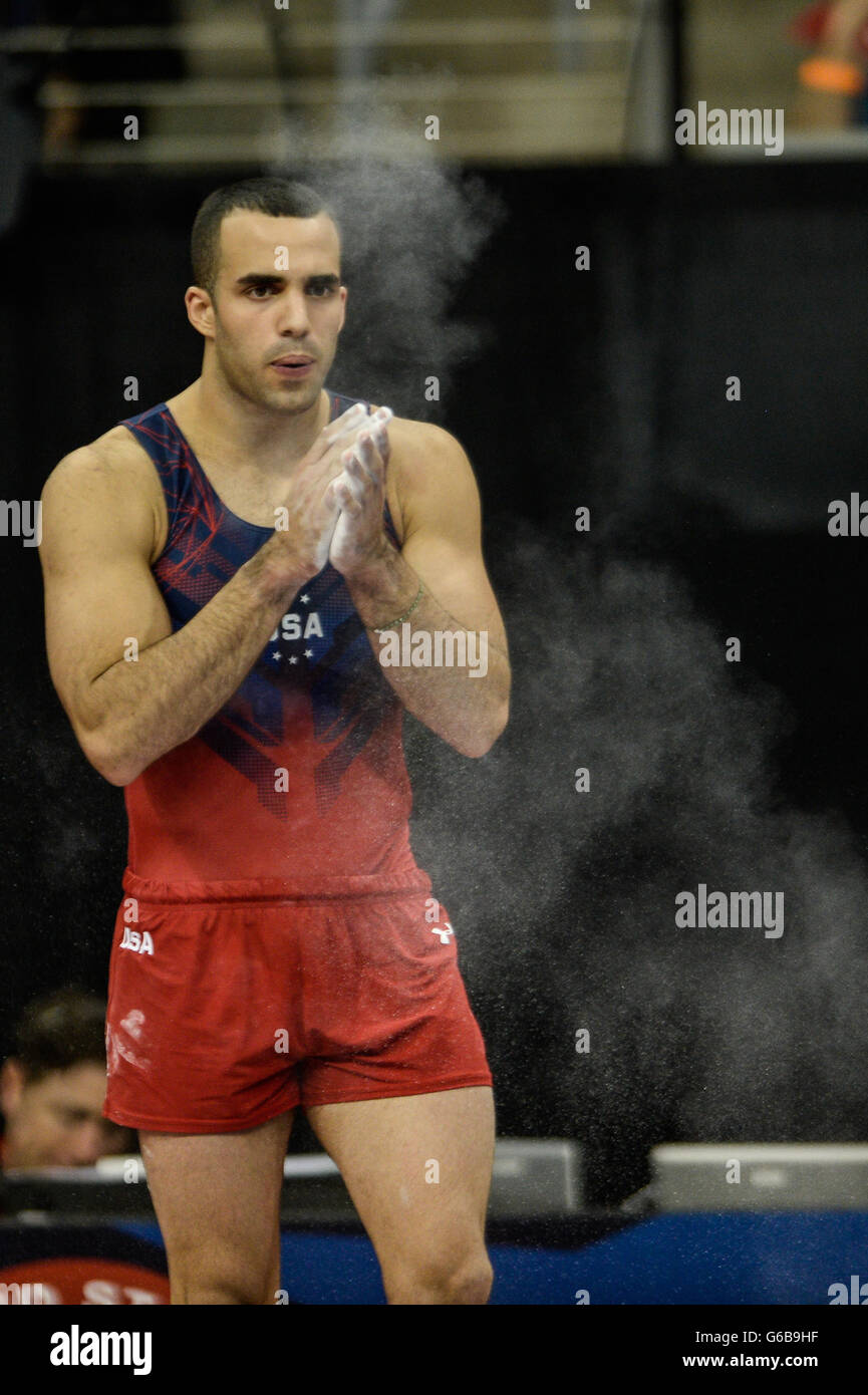St. Louis, Missouri, USA. 23rd June, 2016. DANELL LEYVA prepares to ...