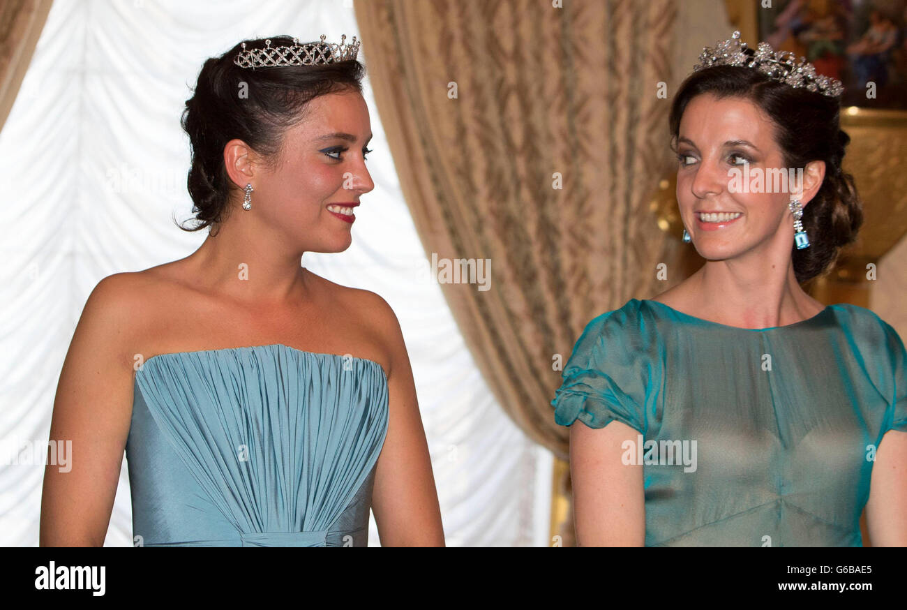 Princess Alexandra (L) and Princess Tessy of Luxembourg attends the ...