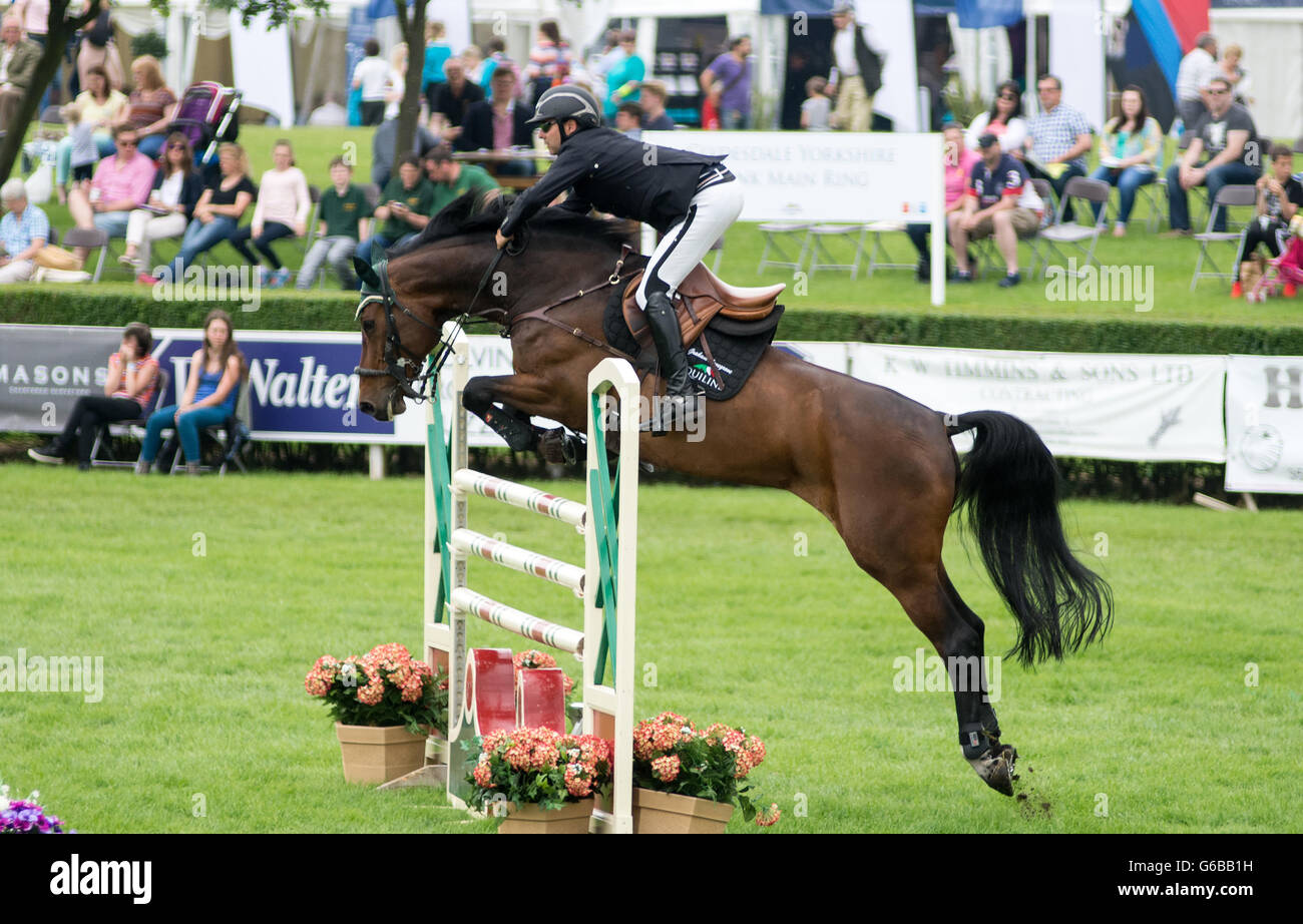 Lincolnshire, UK. 23rd June, 2016. Showers, Dancing JCB Diggers, Horse ...