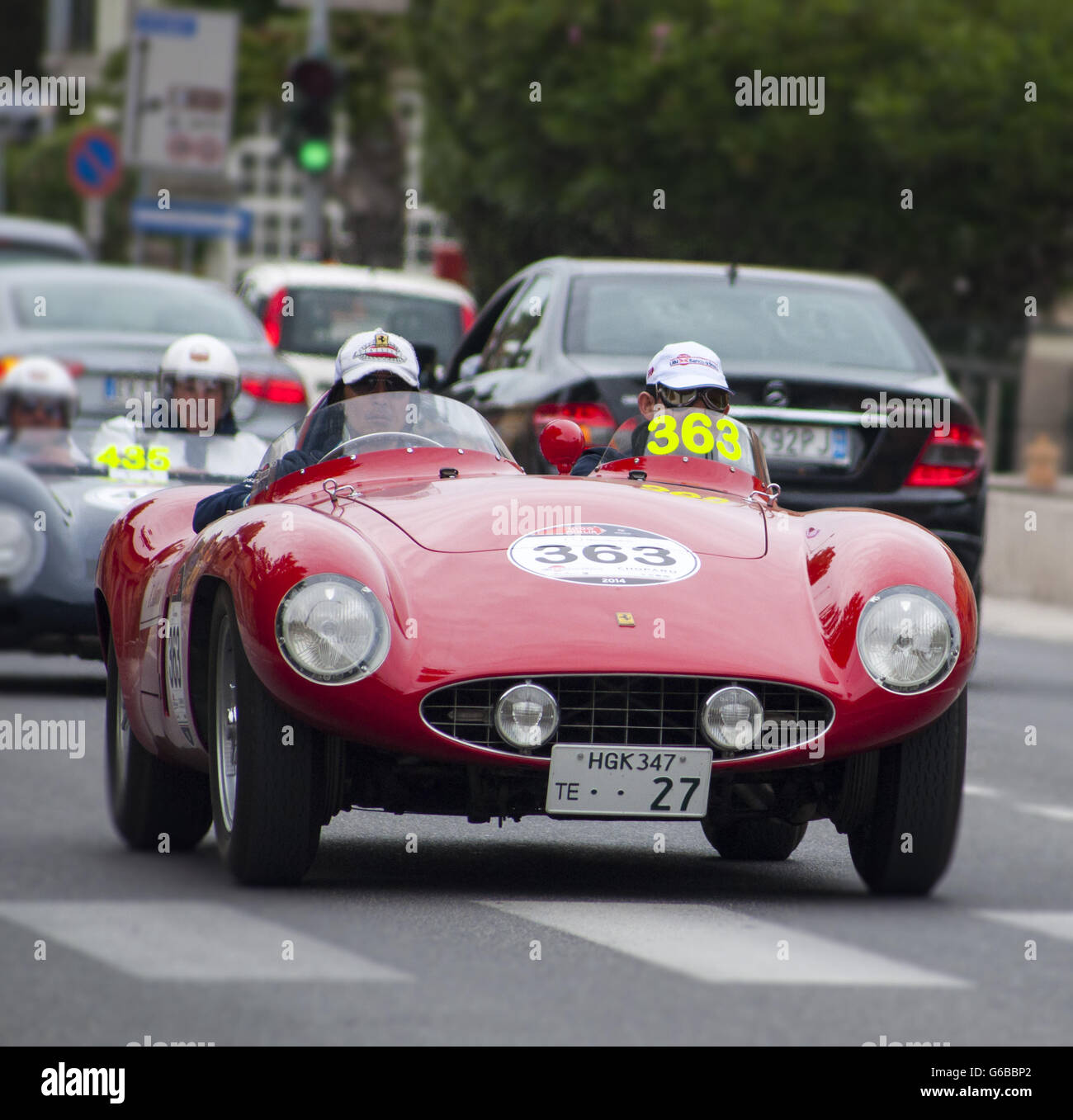 FANO, ITALY - MAY 16: Ferrari 750 Monza spider Scaglietti 1955 an old ...