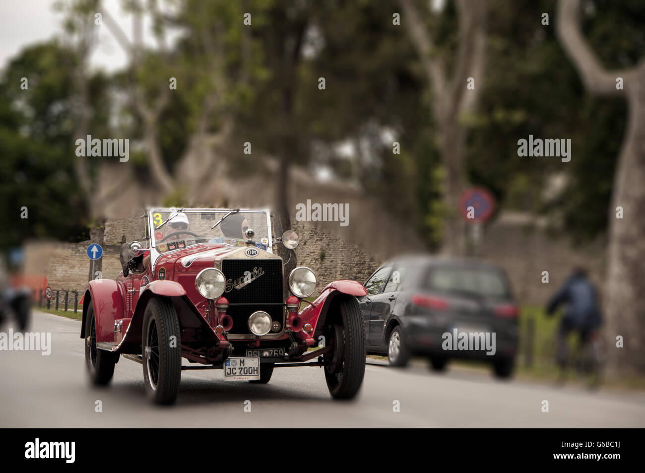 FANO, ITALY - MAY 16: O.M. 665 S MM Superba old racing car in rally ...